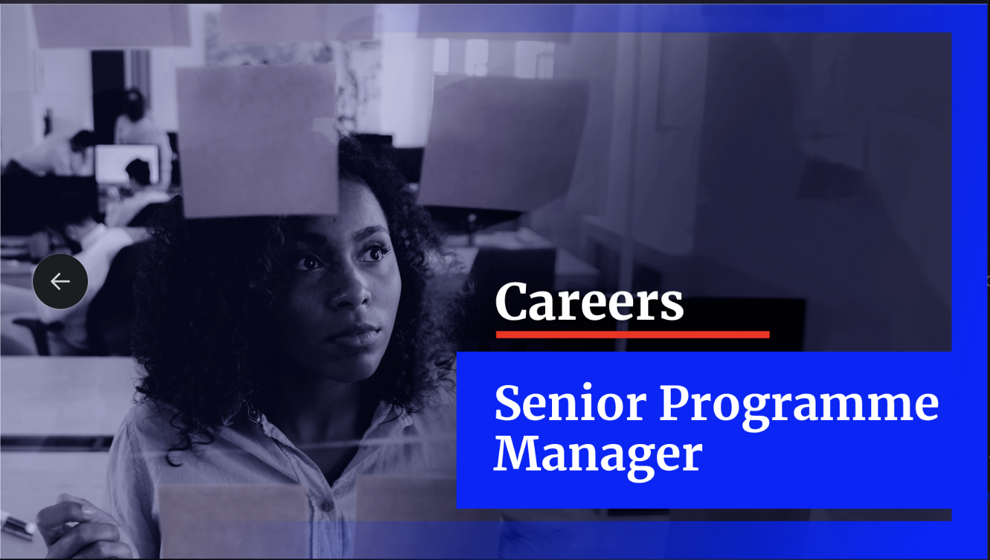 [CLOSED]Senior Programme Manager: Use data to drive positive social ...